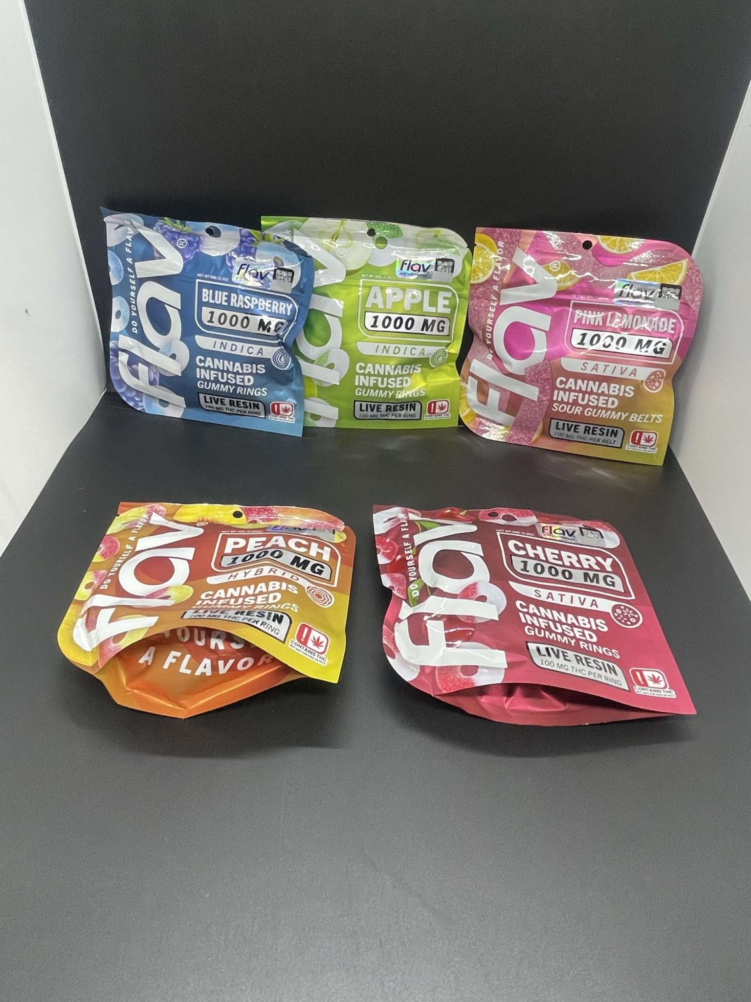Flav 1000mg Live Resin Cannabis Infused Gummies Rings On Sale | Green ...